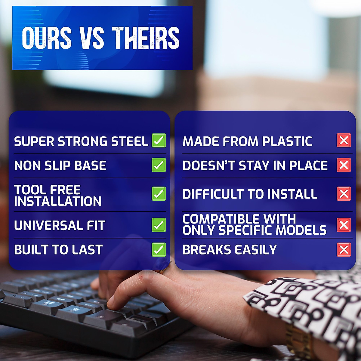 Computer Keyboard Feet Replacement 2 Pcs - Rubber Grip Small Ergonomic ...