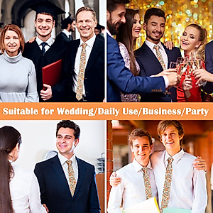 Mantieqingway Men's Cotton Floral Neck Tie 2.56'' Printed Skinny Tie