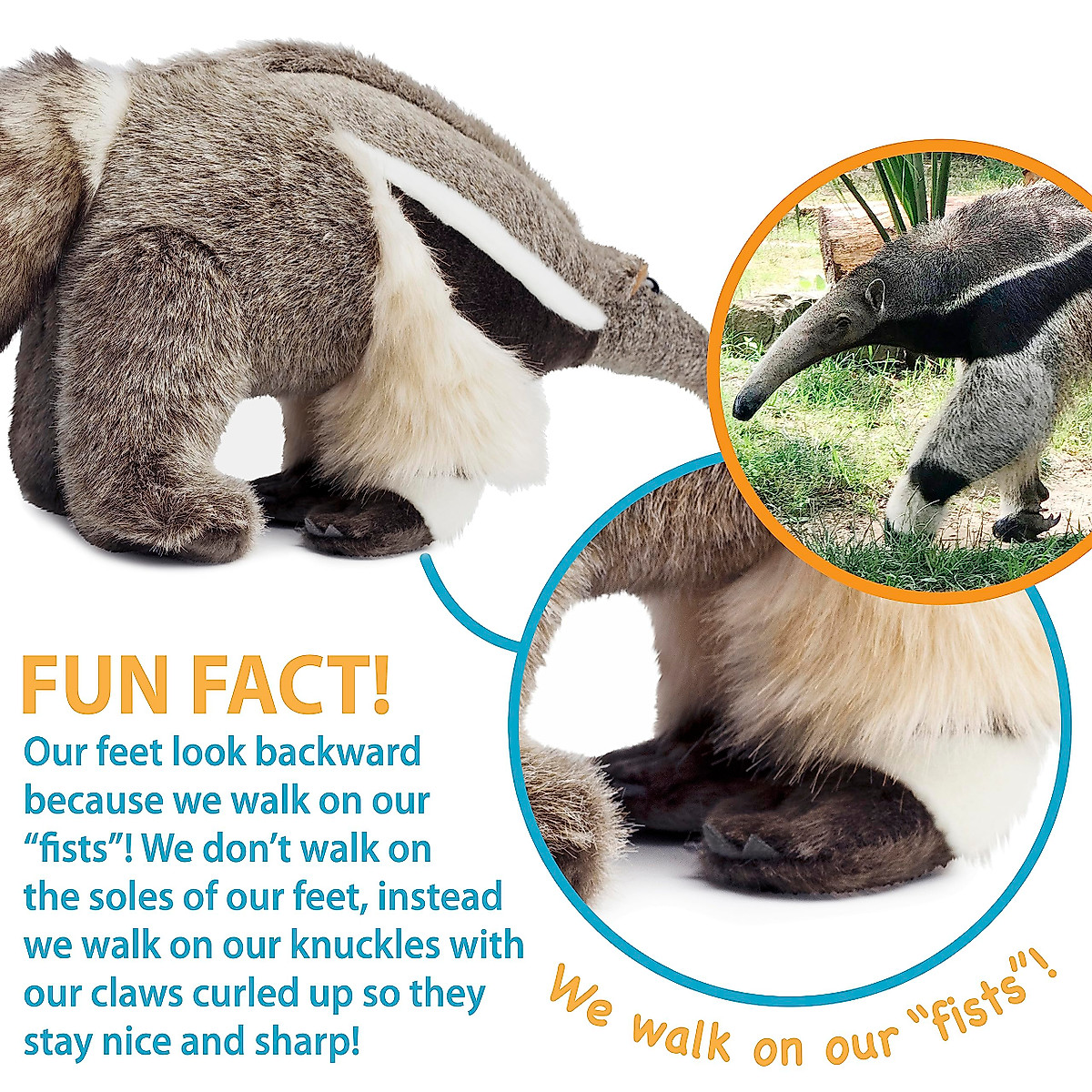 TigerHart Arsenio The Anteater - 18 Inch Stuffed Animal Plush (Classic)