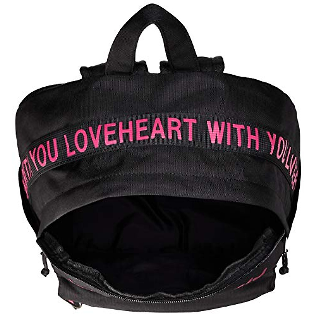 UNIQUE(ユニック) Unic UK-9706 Glitter Print D Bag, Black/Pink