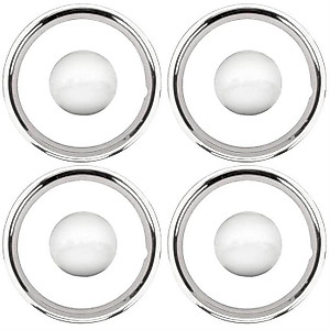 Baby Moon Chrome Hubcaps and 15 Inch Wheel Beauty Rings