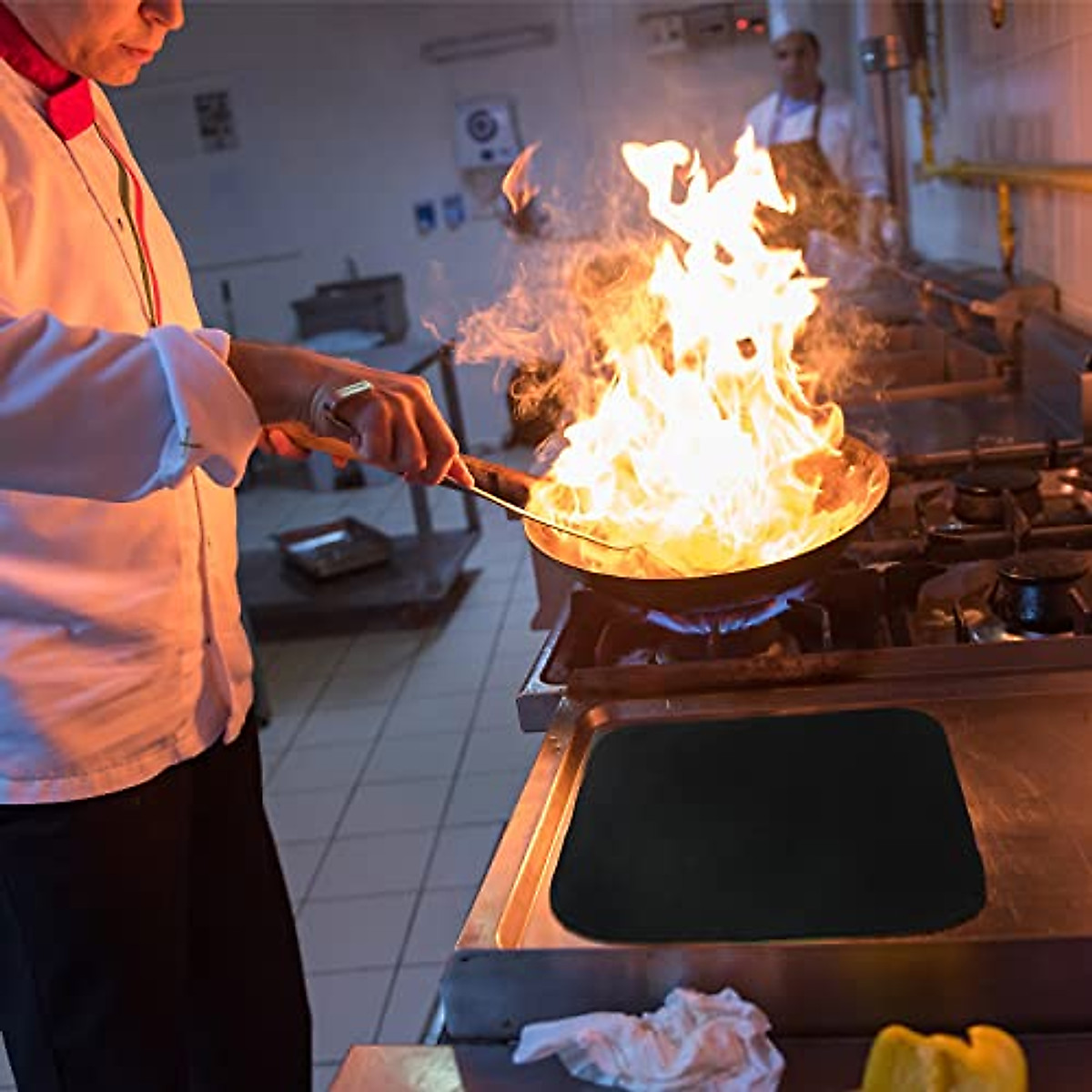 4 Pcs Carbon Felt Welding Blanket Fabric Fireproof Mat Fireproof Insulation 12 x 12 in Thickness Fire Retardant Protective Mat Heat Resistant up to 1800 Fahrenheit Degree for Glass Blowing Camp, Black