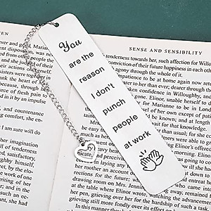 Funny Coworker Gift for Colleague Friend Women Men Work Bestie Employee Appreciation Bookmark for Female Book Lovers Leaving Christmas Farewell Valentine Stocking Stuffer Birthday Retirement Promotion
