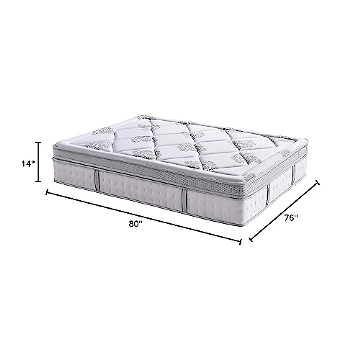 Classic Brands Gramercy Cool Gel Memory Foam and Innerspring Hybrid 14-Inch Euro Pillow Top Mattress | Bed-in-a-Box King