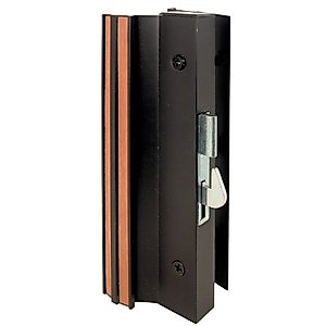 Prime-Line C 1001 Sliding Glass Door Handle Set, 4-15/16 In., Extruded Aluminum, Black (Single Pack)