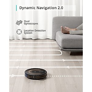 eufy by Anker, RoboVac G30 Edge, Robot Vacuum with Dynamic Navigation 2.0, 2000 Pa Suction, Wi-Fi, Boundary Strips, for Carpets and Hard Floors, Ideal for Pet Owners