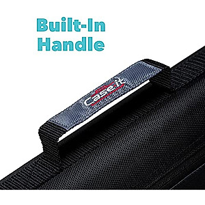 Case-it The Dual 2-in-1 Zipper Binder - Two 1.5 Inch D-Rings - Includes Pencil Pouch - Multiple Pockets - 600 Sheet Capacity - Comes with Shoulder Strap - Mint Blue Dual-101