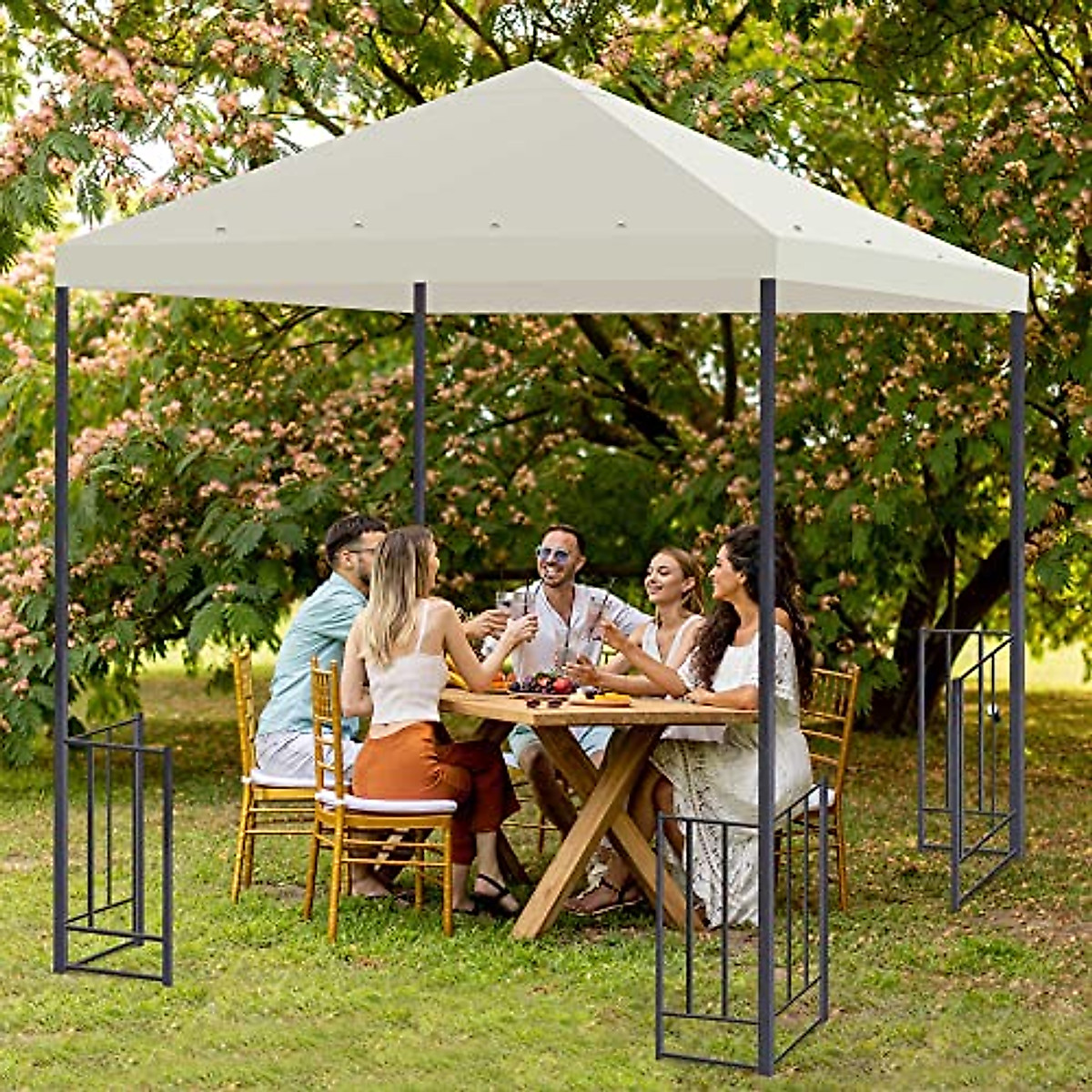 Yescom 117"x117" Canopy Top Replacement Y0049707 White for Smaller 10'x10' Single-Tier Gazebo Cover Patio Garden Outdoor