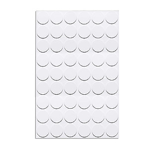 uxcell 1 Sheet/54Pcs Screw Hole Cover Stickers, 21mm Dia PVC Self Adhesive Covers Caps Dustproof for Wood Furniture Cabinet Shelf Wardrobe, White