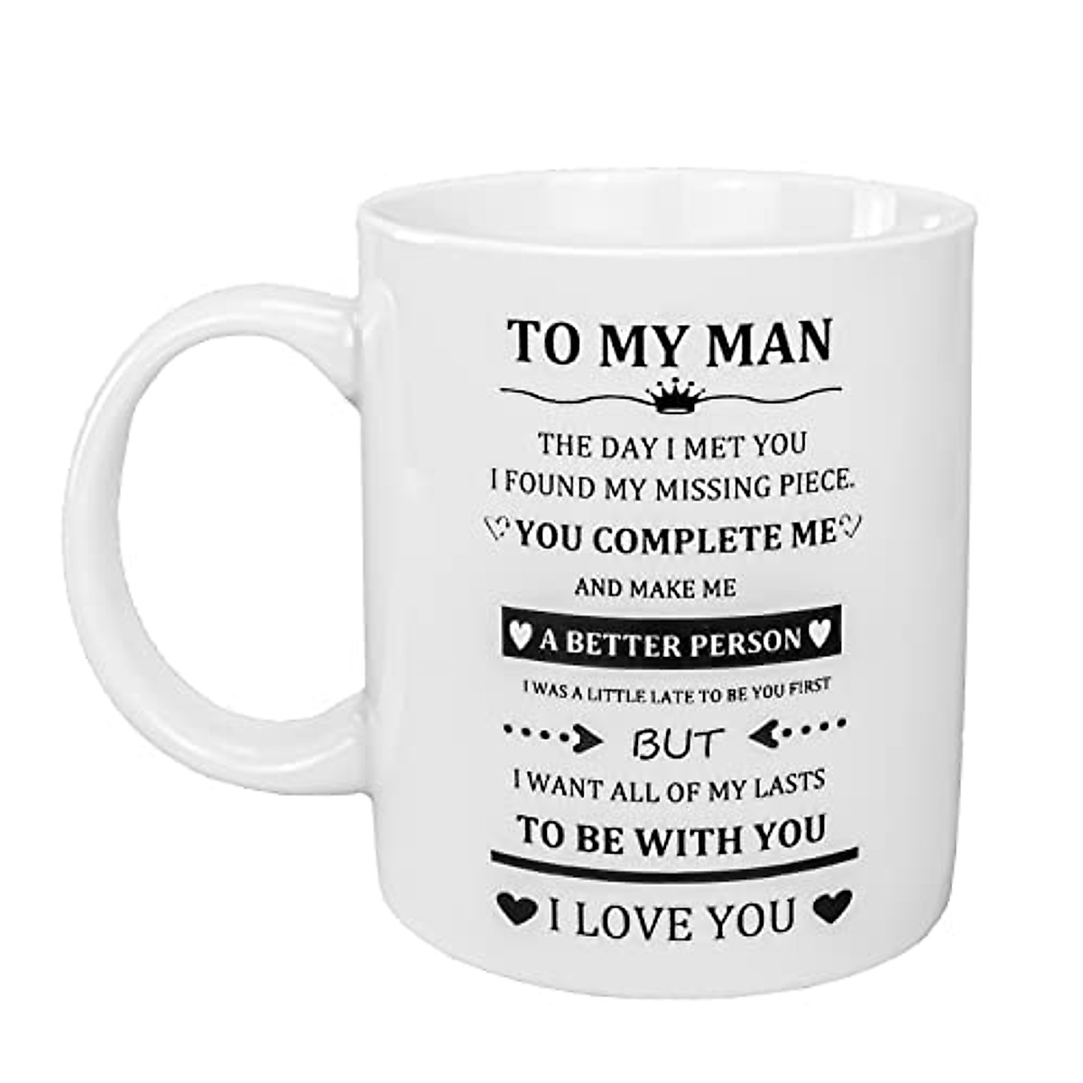 INOGIH Personalized Tea and Coffee-Ceramic-Mug Coffee Tea Cup for Dad/Father/Husband/Boyfriend Funny Cute Love Gift for Valentines Day White Ceramic Novelty Tea Cup