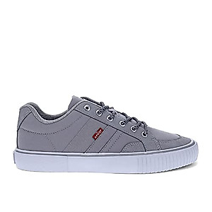 Levi's Mens Turner CZ Casual Fashion Sneaker Shoe, Grey/Black, 10.5 M