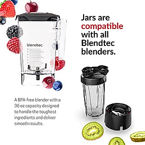 Blendtec Professional 800 Blender with WildSide+ Jar (90 oz), Sealed Sound Enclosure, Industries Strongest and Quietest Professional-Grade Power, 11-Speed Touch Slider, Self-Cleaning, Black