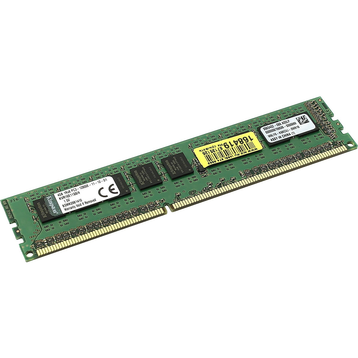 Kingston Technology Value RAM 4GB 1600MHz DDR3 PC3 12800 ECC CL11 DIMM SR x 8 with TS Desktop Memory KVR16E11S8/4