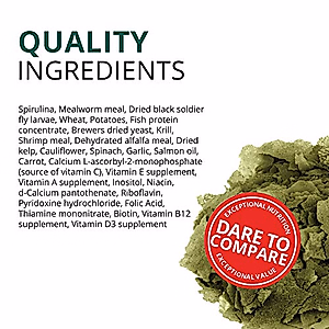 Fluval Bug Bites Fish Food with Spirulina, Flakes for Small to Medium Sized Fish, 0.63 oz., A7354, Brown