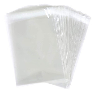 100 Pieces (5x7 Inch) Clear Plastic Bags for Packaging, Strong Packing Self Adhesive Cellophane Bag