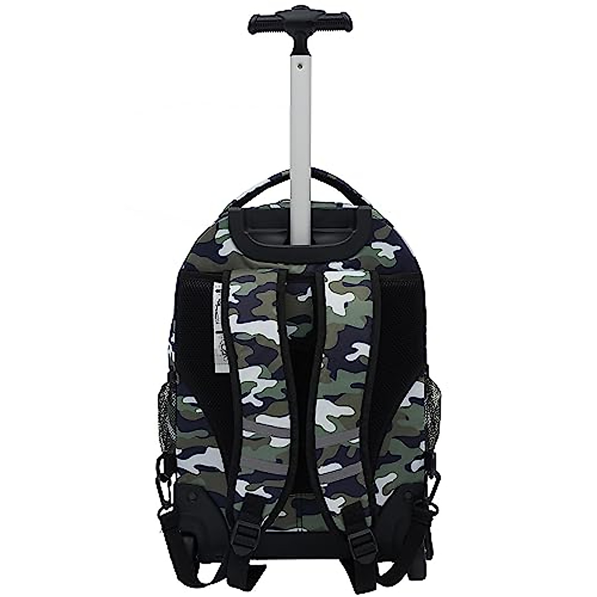 Travelers Club Rolling Backpack with Shoulder Straps, Camo, 18-Inch