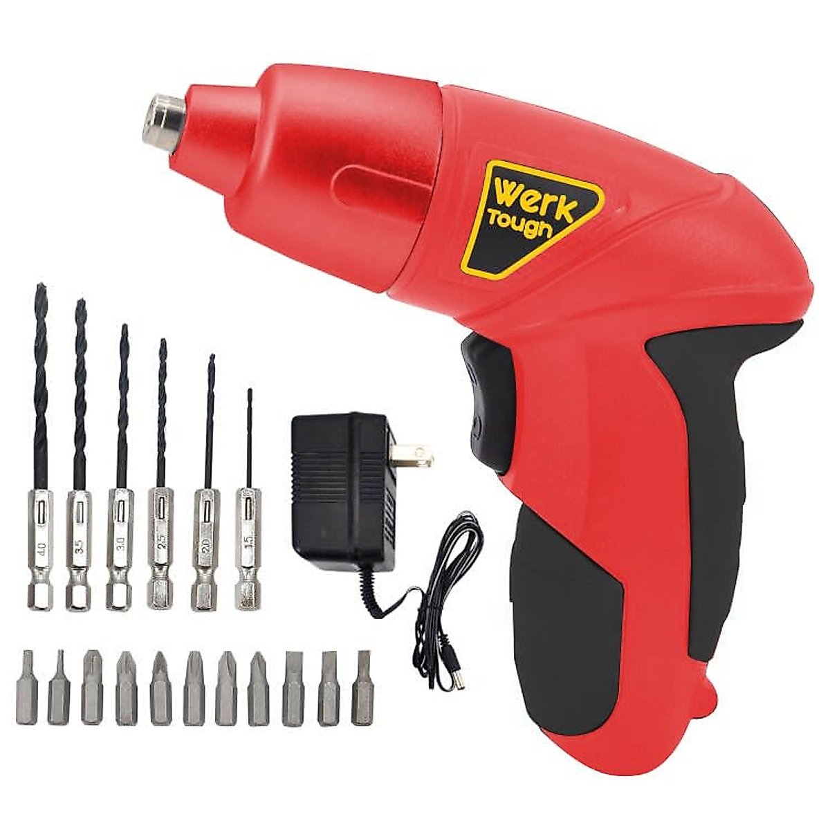 Werktough 4.8v Electric Screwdriver Cordless Mini Drill with 6 Hexagon Drill Bits and 11 CRV Screwdriver Bits-Power Your Projects with Precision and Speed