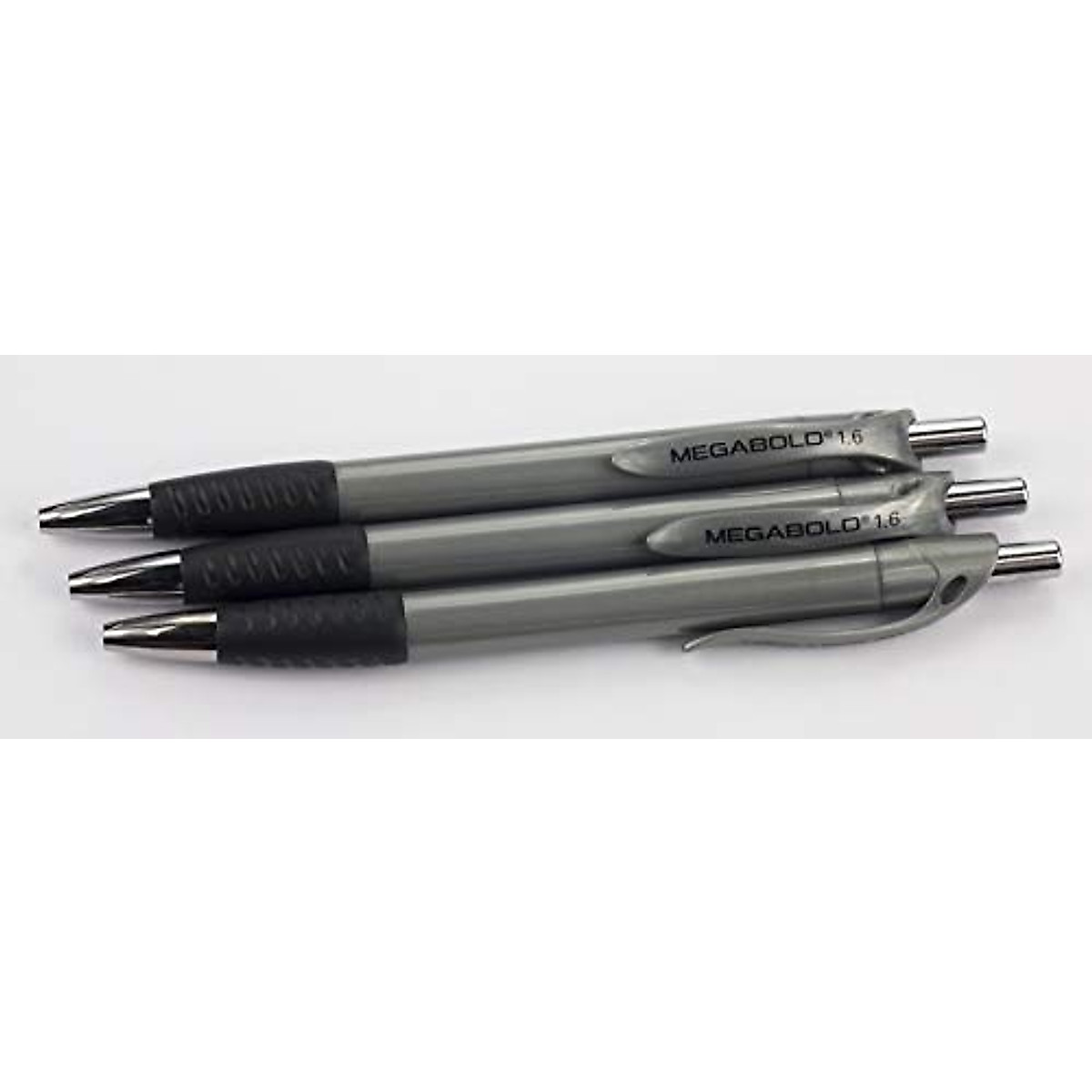 Promarx Megabold Retractable Ballpoint Pens with Comfort Grip, 1.6 mm, Black, 3 Count