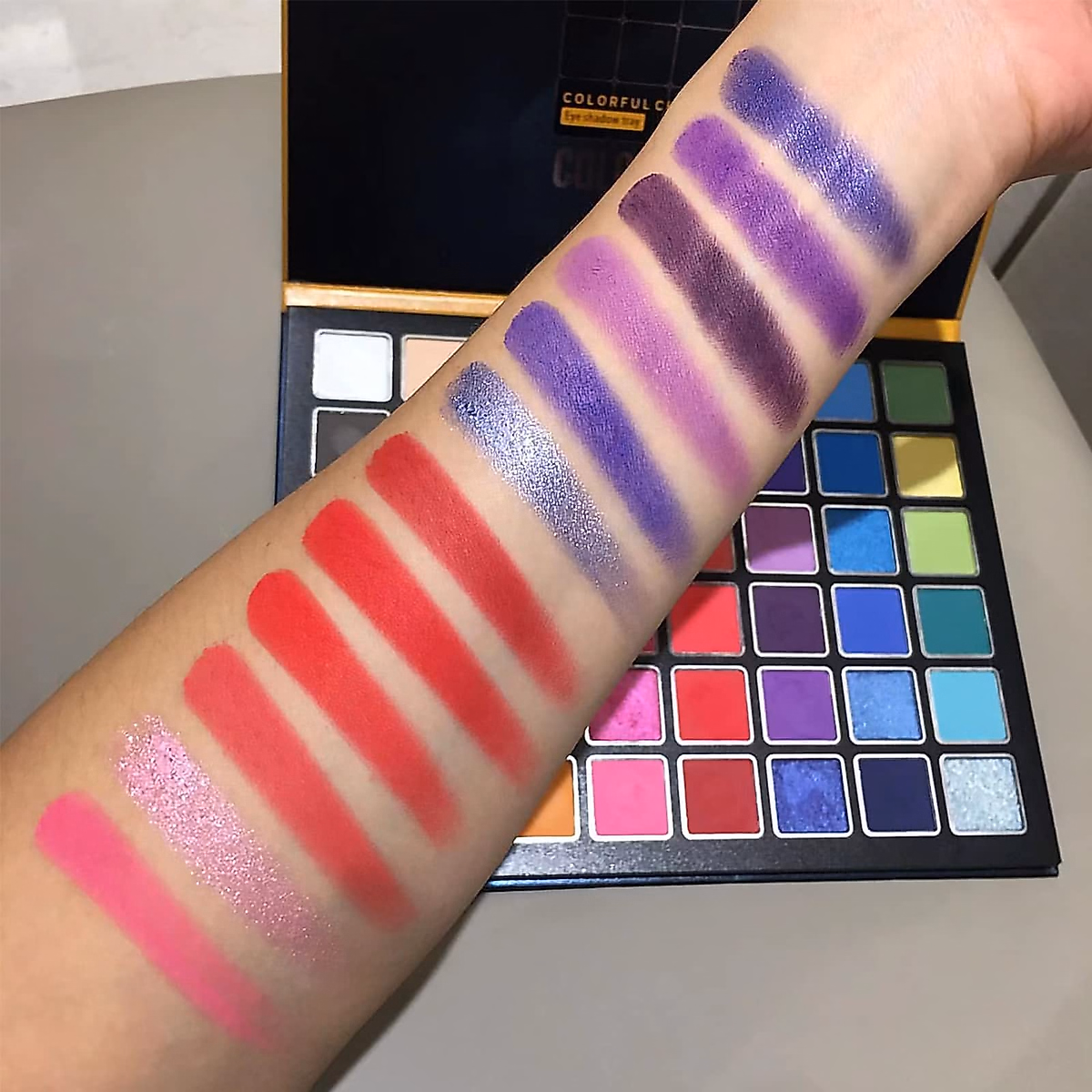 MYUANGO Color Cube Colorful Charm Eyeshadow Palette Richly Pigmented and Blendable Matte Shimmers 48 Rich Colors Waterproof Long Last Makeup Pallet Professional Eye Shadow Makeup