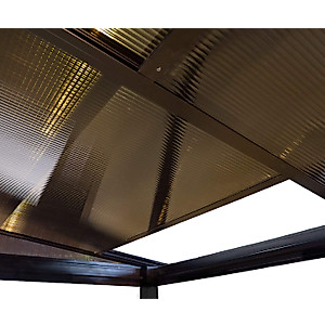 Sojag 500-9165371 Sutton Wall-Mounted Hardtop Gazebo, Brown