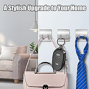 YasTant 4 Pcs Premium Heavy Duty Adhesive Hooks Wall Hangers for Bathroom, Self Stick Hooks for Hanging Heavy Duty, Self Adhesive Razor Holder for Shower Wall Inclined