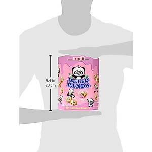 Meiji Hello Panda Family Pack Cookies, Strawberry, 9.1 oz (10 Individual Packets)