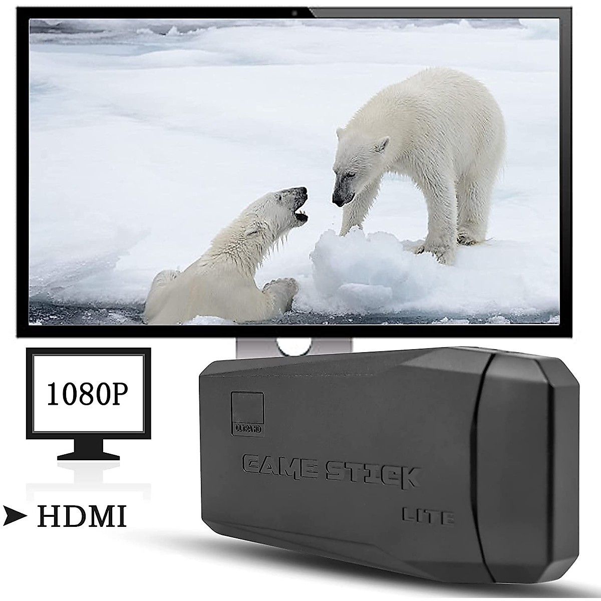 Retro Game Console, HD Classic Games Console Built in 5000 Game in TF Card, 9 Emulator Console, HDMI Output TV Video Game Console, 4K Console with Dual 2.4G Wireless Controllers - 32G (32G)