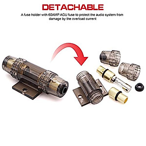 Jeemiter 4 Gauge Car Amp Wiring Kit Jeemiter Car Amplifier Install subwoofer Wire Wiring Kits Helps You Make Connections and Brings Power to Your Radio, Subwoofers and Speakers Amp Power Wire