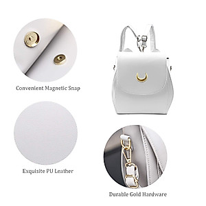 Oweisong Women Moon Sailor Purses and Handbags Cute Cat Anime Backpack Fashion Sparkling Satchel Tote Shoulder Bag