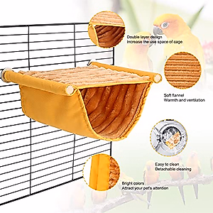BWOGUE Winter Warm Bird Nest Bed Hanging Hammock Snuggle Hut Parrot House Tent Toy Bird Cage Perch for Parakeet Budgies Cockatiels Lovebird Cockatoo Finch Hamster Chinchilla Guinea Pig