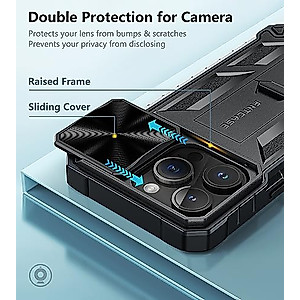 FNTCASE for iPhone 14-Pro/13-Pro Phone Case: 13 Pro Cases & 14 Pro Case Military Grade Drop Proof Mobile Cover with Kickstand | Rugged Shockproof Protective Cell Phonecase for Apple 14pro/13pro 6.1''