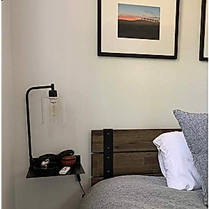 HOME COMPOSER 12 Inch Metal Floating Shelves for Wall, Industrial Modern Steel Wall Shelves for Living Room, Bathroom, Kitchen and Office [11.8” x 5.5” Black]