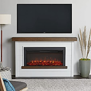 Bernice Landscape Electric Fireplace in White by Real Flame