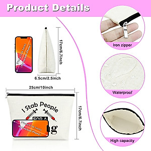 Funny Phlebotomist Gift for Women Makeup Bag Phlebotomy Appreciation Gift Cosmetic Bag Thank You Gift for Medical Technologist Dialysis Technician Practitioner Graduation Gift Travel Toiletry Pouch