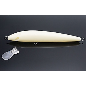 5PCS Unpainted Lure Blanks 27.17g 17.6cm with 8mm Free Fishing Eye Crankbait Baits Simulation Blank Body Clear Hard Baits Trout Salmon Minnow Lure Popper Lures Topwater Freshwater 8mm 193