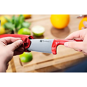 Zwilling 36550-101 Twinny, Red, 3.9 inches (100 mm), Children's Knife, Stainless Steel, Round Tip, Safety
