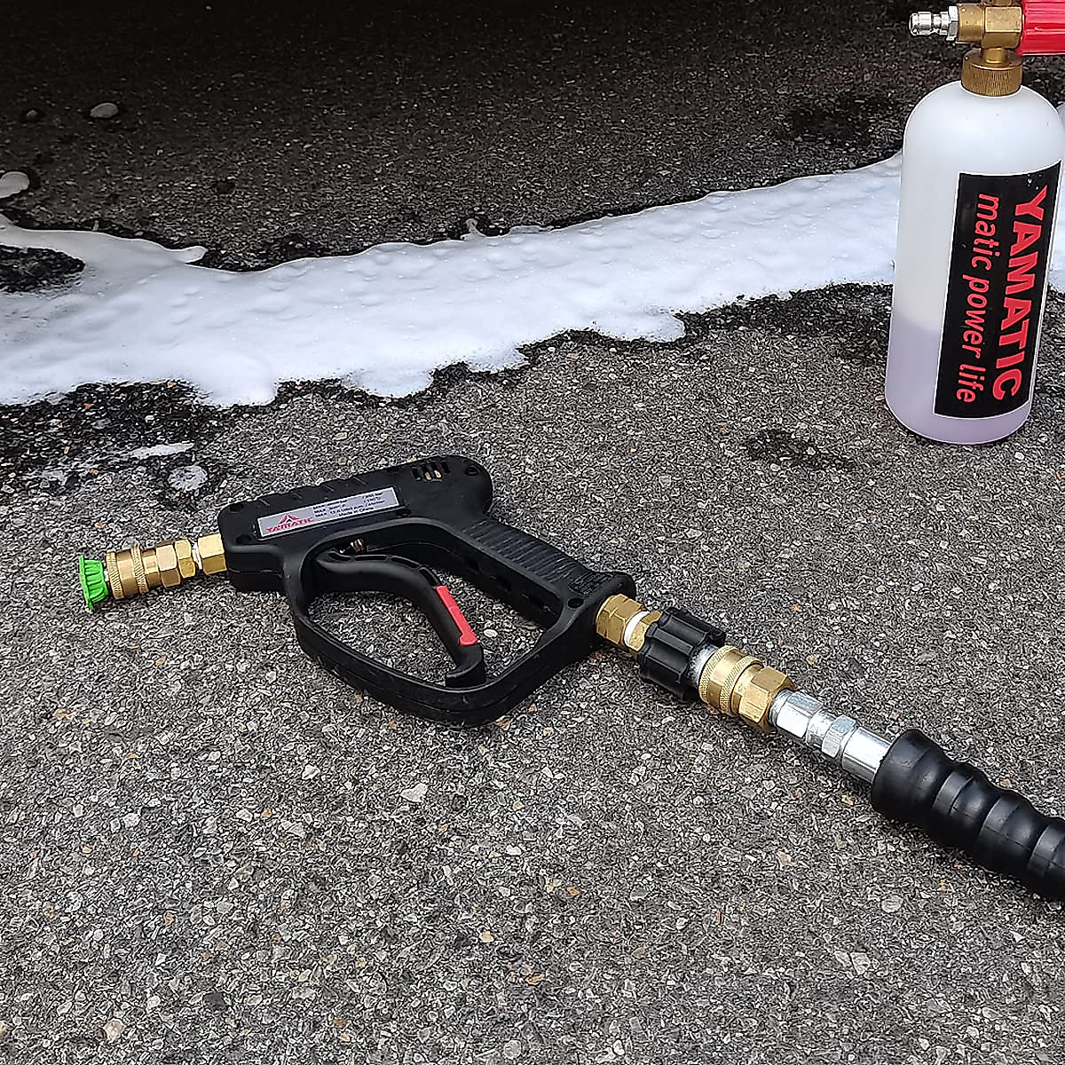 Yamatic Pressure Washer Adapter, M22 Female To 3/8'' Quick Connect Plug, Power Washer Coupler, M22 Swivel To 3/8 Inch Quick Connector For Pressure Washer, Hose, Gun, Pump, 5000 Psi