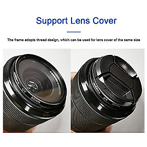 49mm Multi-Coated UV Protective Filter & 49mm Lens Cap Compatible for Canon M50II M100 M6 with EF-M 15-45mm Lens.(1+1 Pack)