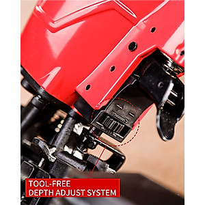 PowerSmart Roofing Nailer, 15 Degree Roofing Nail Gun with Safety Goggles, 3/4-Inch to 1-3/4-Inch Coil Nails, 120 PCS Load Capacity Coil Nailer Kit with 240 PCS Nails