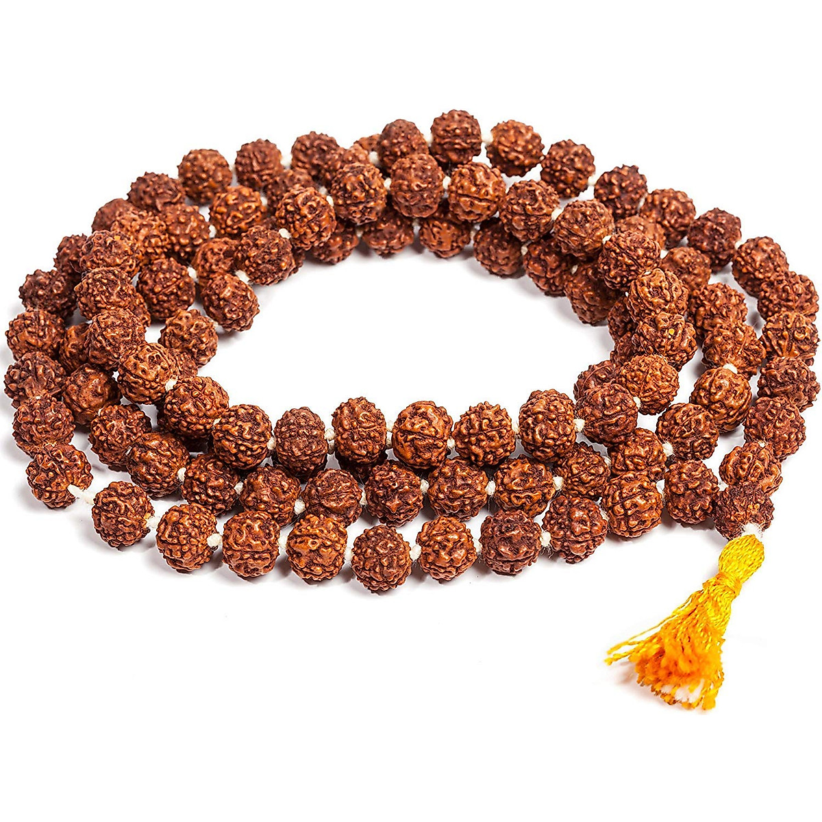 IS4A Nepali Rudraksha Mala with Certificate for Wearing and Japa Mala (5 Mukhi Mala, 108 Beads Mala).