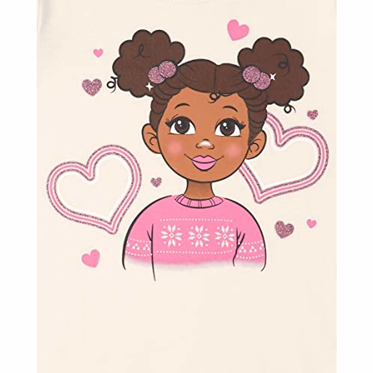 The Children's Place Baby-Girls and Toddler Assorted Everyday Long Sleeve Graphic T-Shirts Girl Hearts 3T