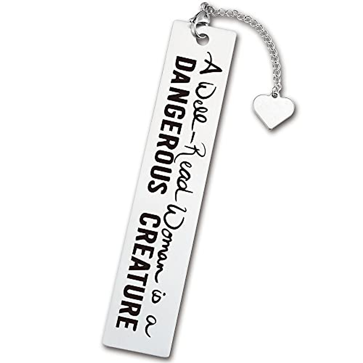 Funny A Well Read Woman is a Dangerous Creature Inspirational Bookmark Gifts for Women, Bookmarks for Sister Girl Daughter Bookworm Book Friend Friendship Gifts Sister Gifts