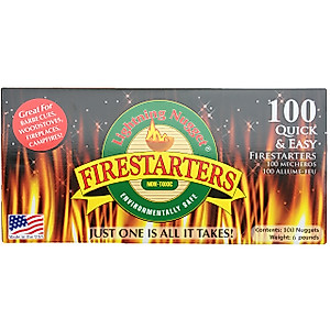 Lightning Nuggets N100SEB Super Economy Box Fire Starter , Tan Brown, 100 Count (Pack of 1)