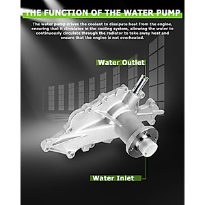 SCITOO AW4095 Water Pump with Gasket for Ford for Mazda Ranger B3000 Aerostar 3.0L 1995-2008