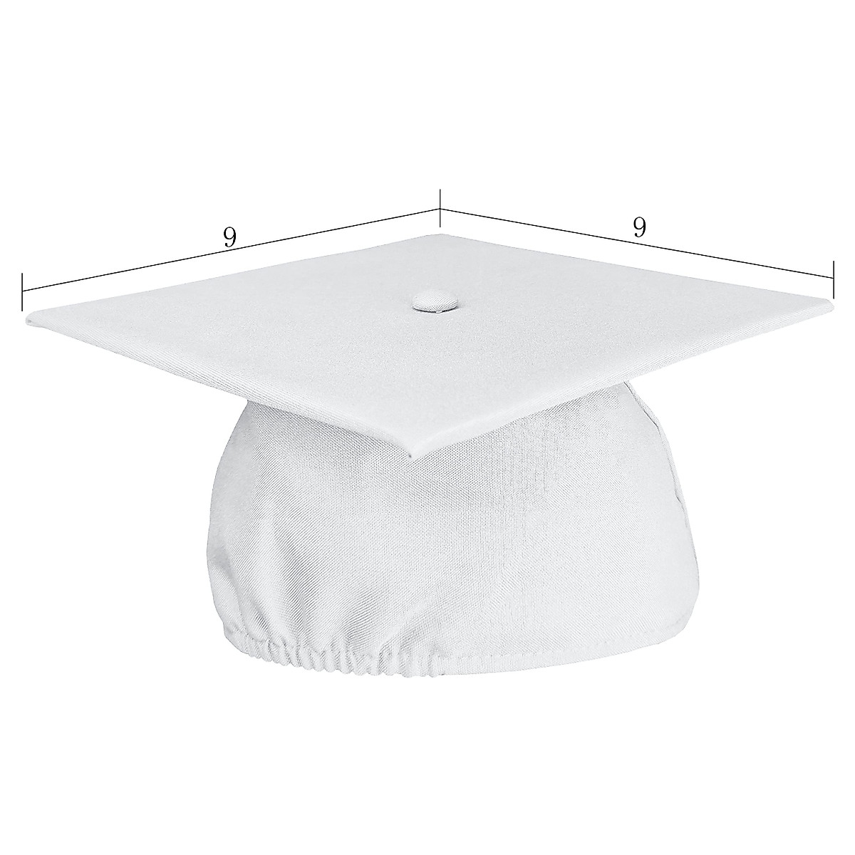 GradPlaza Matte Graduation Cap with Tassel White Graduation hat for High School College Adult 2024 and 2025