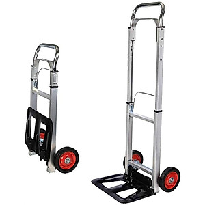 Generic Push Cart Hand Trucks Utility Carts Platform Trucks, Folding Cart with Wheels, Material Transport Equipment, Maximum Load 100Kg/220Lb
