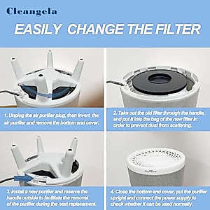 Cleangela 2-PACK 3069 Replacement Filter for BISSELL MYair Pro Air Purifiers 3139A 3139B, 3-in-1 H13 True HEPA and Carbon Air Filter, Part Number 3069