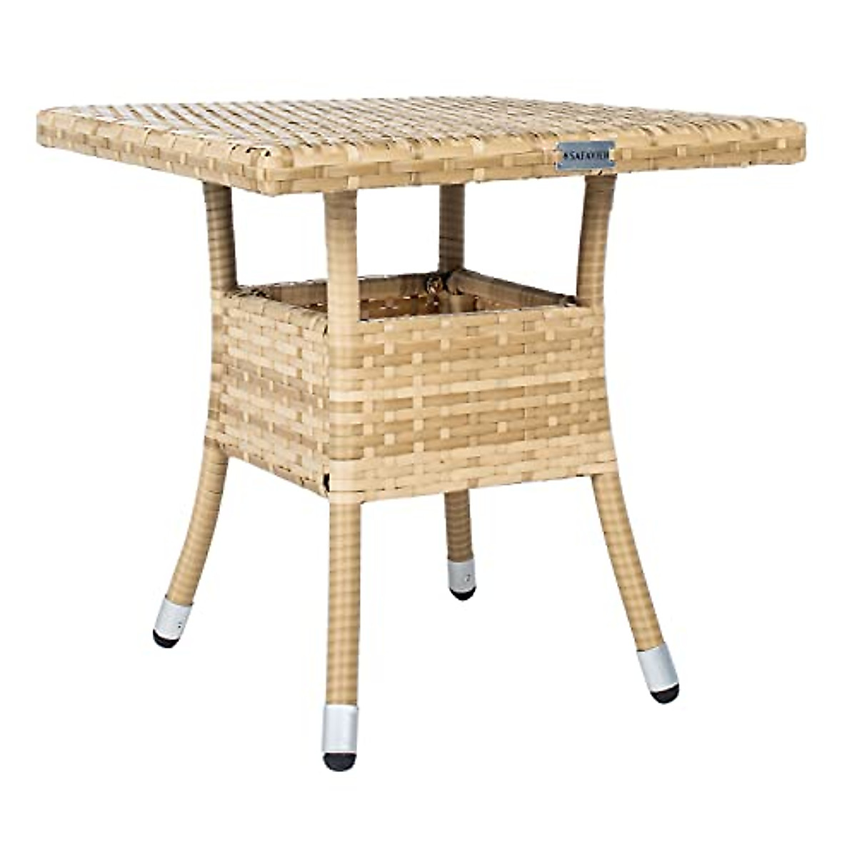 Safavieh Outdoor Collection Edna Natural/White Cushion 3-Piece Lounge Set PAT7719D