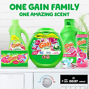 Gain flings Laundry Detergent Soap Pacs HE Compatible 112 ct Long Lasting Scent Spring Daydream
