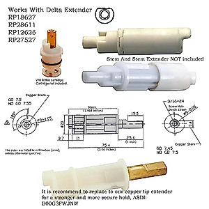 Trim Kit for 2-handle Shower Valve, Fit Delta Washerless Shower, Polished Brass Finish -By Plumb USA 38822